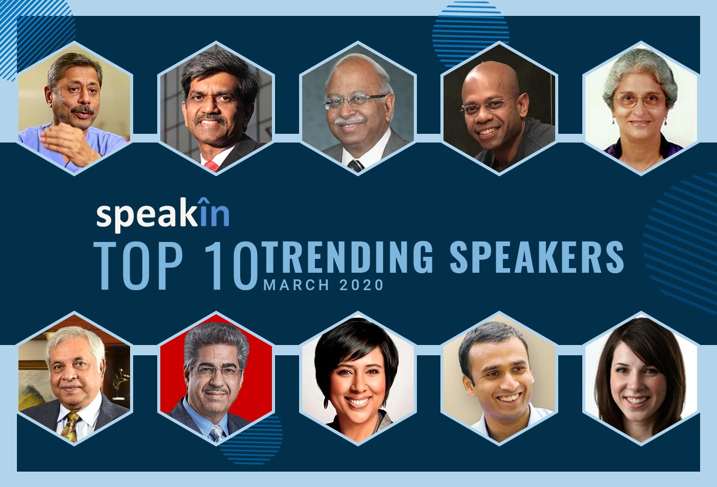SpeakIn Releases the Top Ten Trending Speakers for March 2020 | EDIT