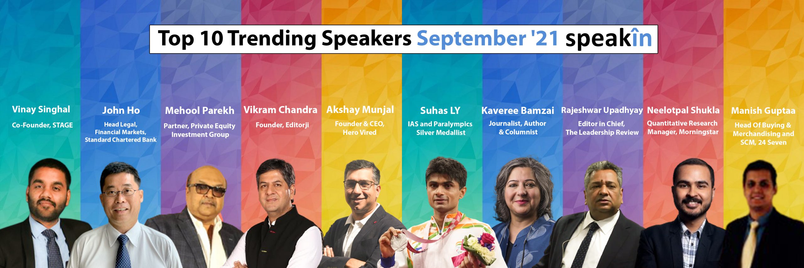 Top 10 Trending Speakers September 2021